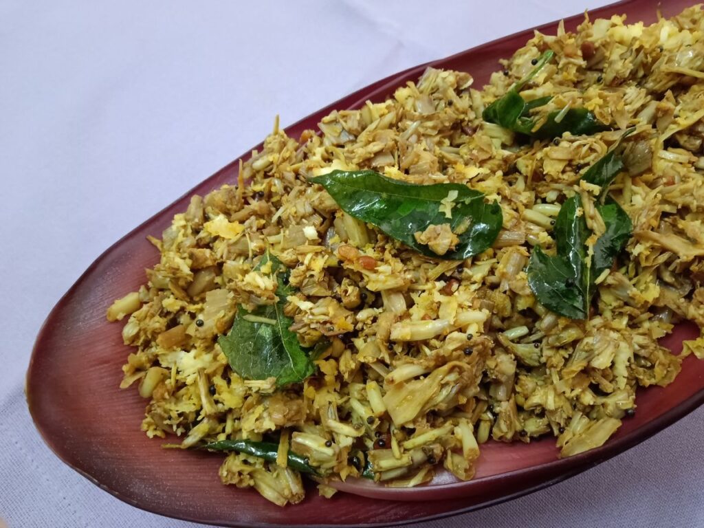 Vazhai Poo Poriyal - Kamalas Corner