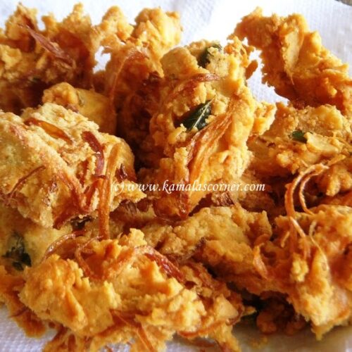Quick Onion Pakoda - Kamala's Corner
