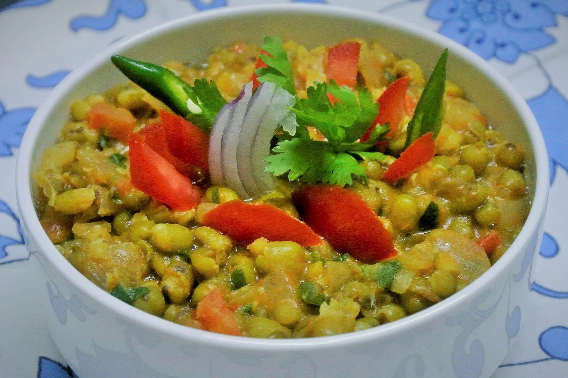 Moong (Green Gram) Gravy - Kamalas Corner